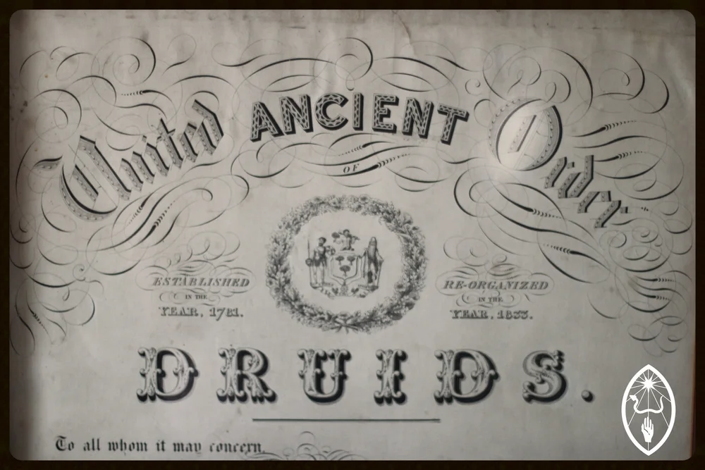 Ancient Order of Druids Charter — the world of ulysses black