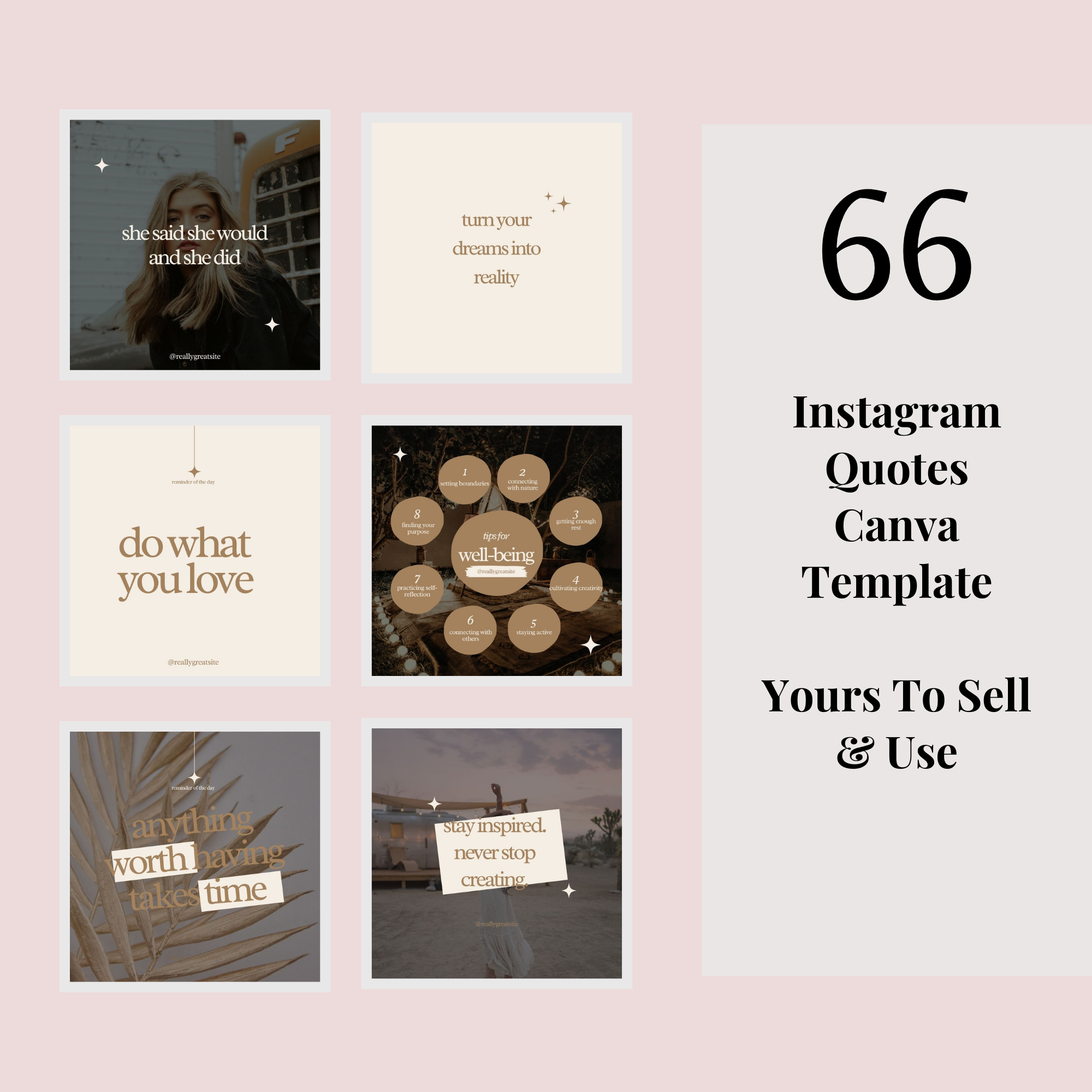 66 Instagram Engagement Posts, Square Carousel — Just Jaynes
