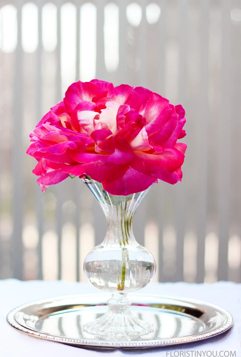 Breathtaking Single Rose Centerpiece — floristinyou