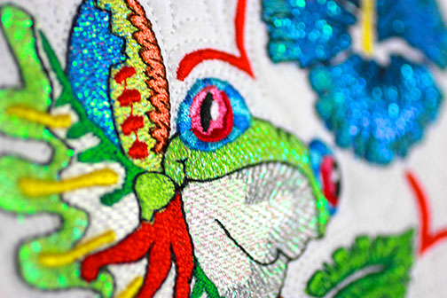 Mylar In The Tropics — Purely Gates Embroidery