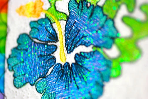 Mylar In The Tropics — Purely Gates Embroidery