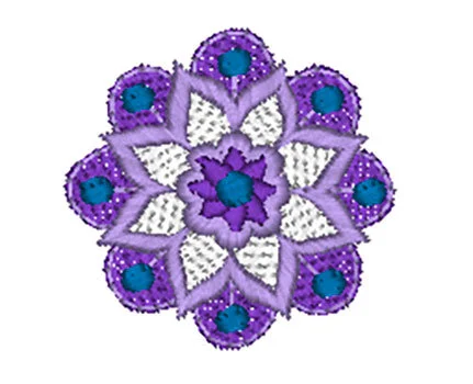 Mylar Floral Monogram 2 — Purely Gates Embroidery