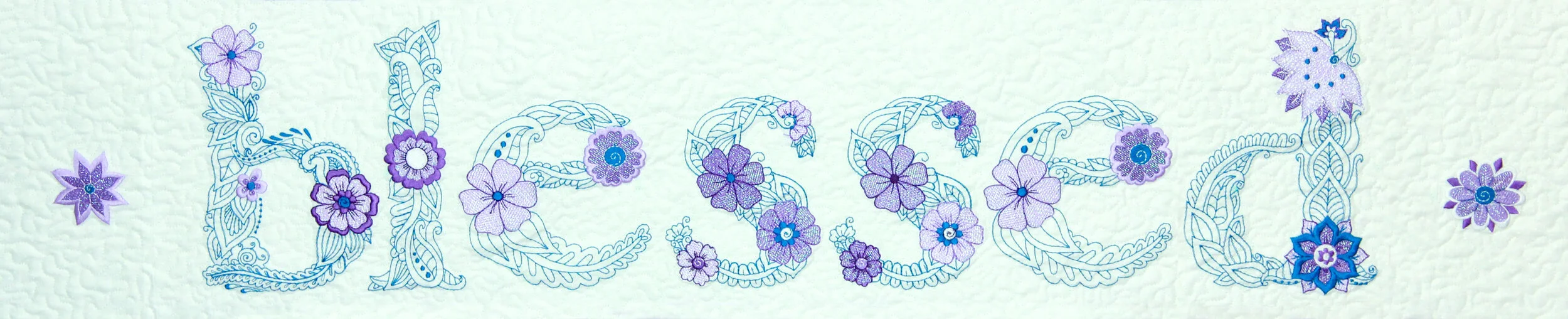 Mylar Floral Monogram 2 — Purely Gates Embroidery