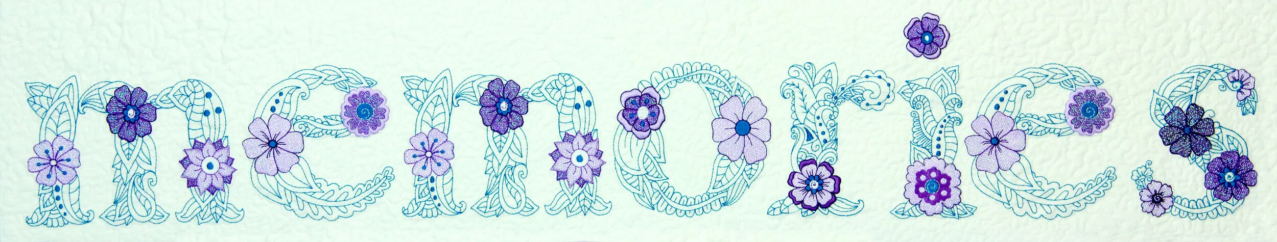 Mylar Floral Monogram 2 — Purely Gates Embroidery