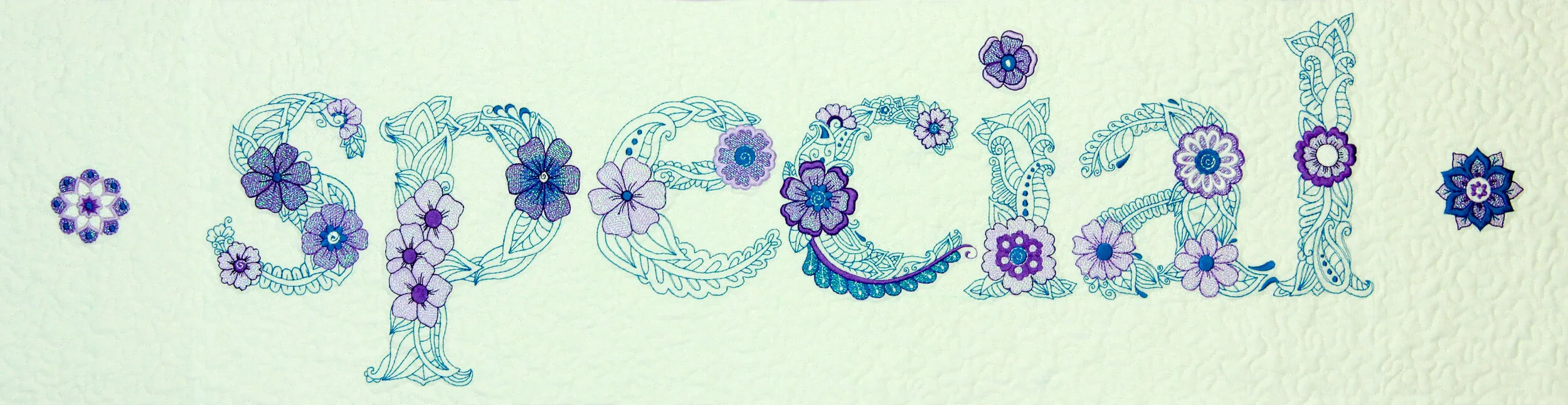 Mylar Floral Monogram 2 — Purely Gates Embroidery