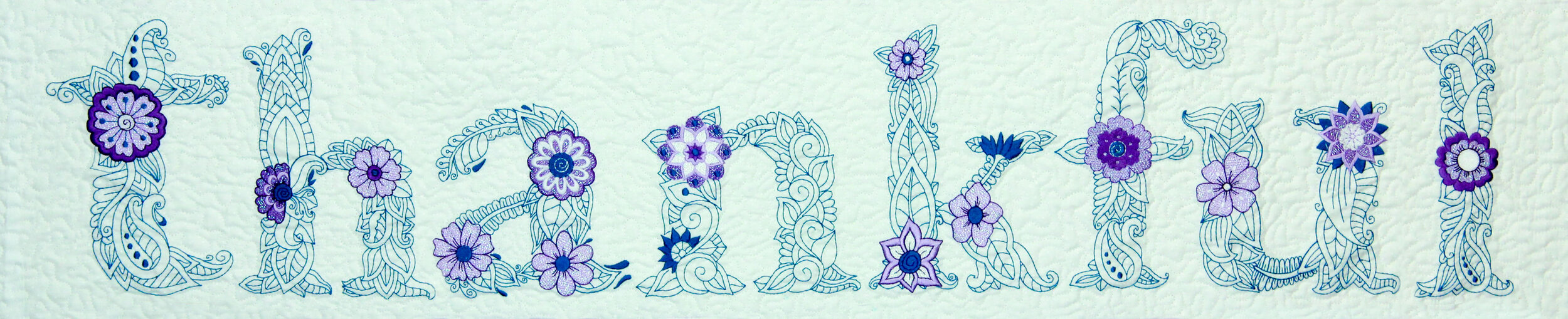 Mylar Floral Monogram 2 — Purely Gates Embroidery