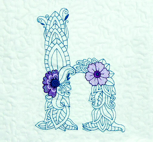 Mylar Floral Monogram 2 — Purely Gates Embroidery