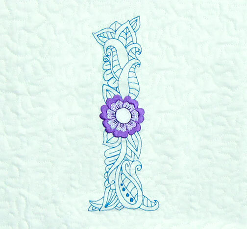 Mylar Floral Monogram 2 — Purely Gates Embroidery