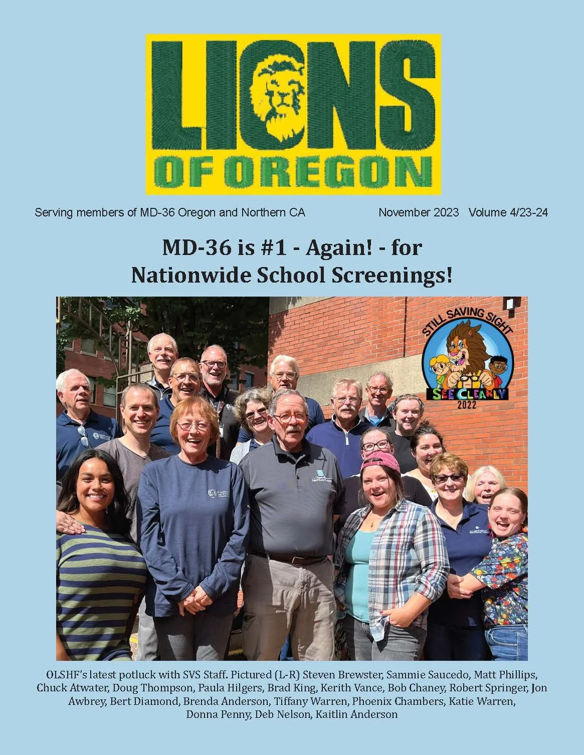 Oregon Lion Magazine — Lions Clubs of Multiple District 36, Oregon and ...