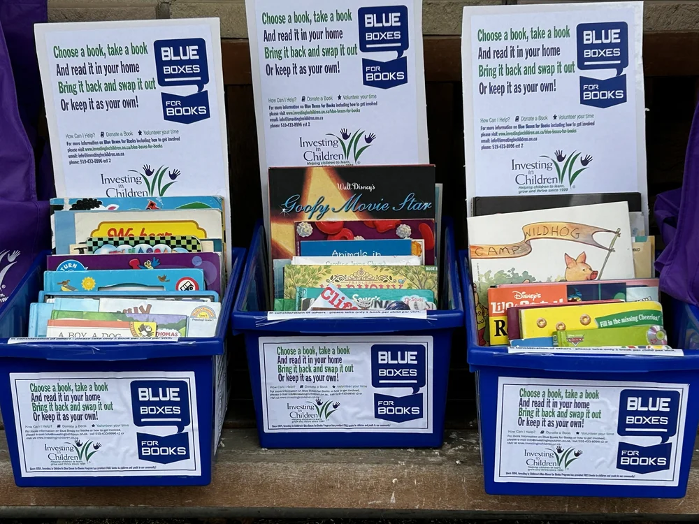 Blue Boxes for Books — Investing in Children