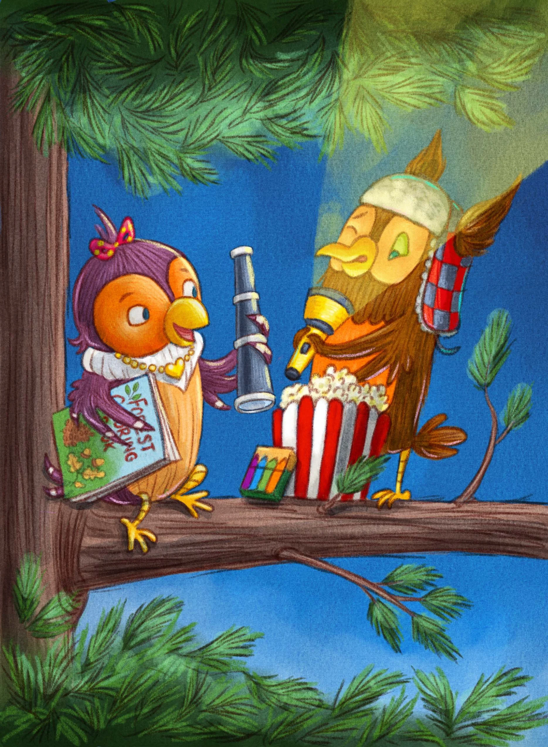 Illustrated Chicken Witch Brewing a Potion — Laura Zarrin Children's ...