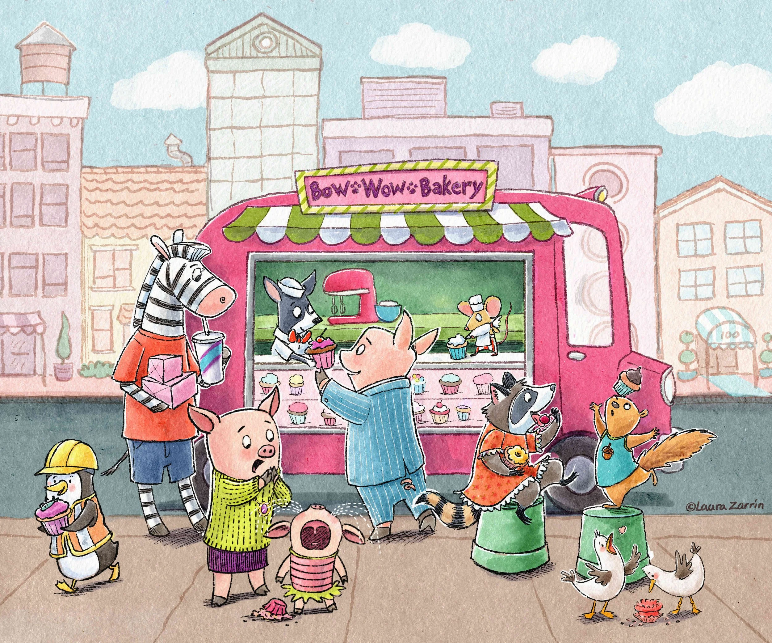 Illustrated Chicken Witch Brewing a Potion — Laura Zarrin Author ...