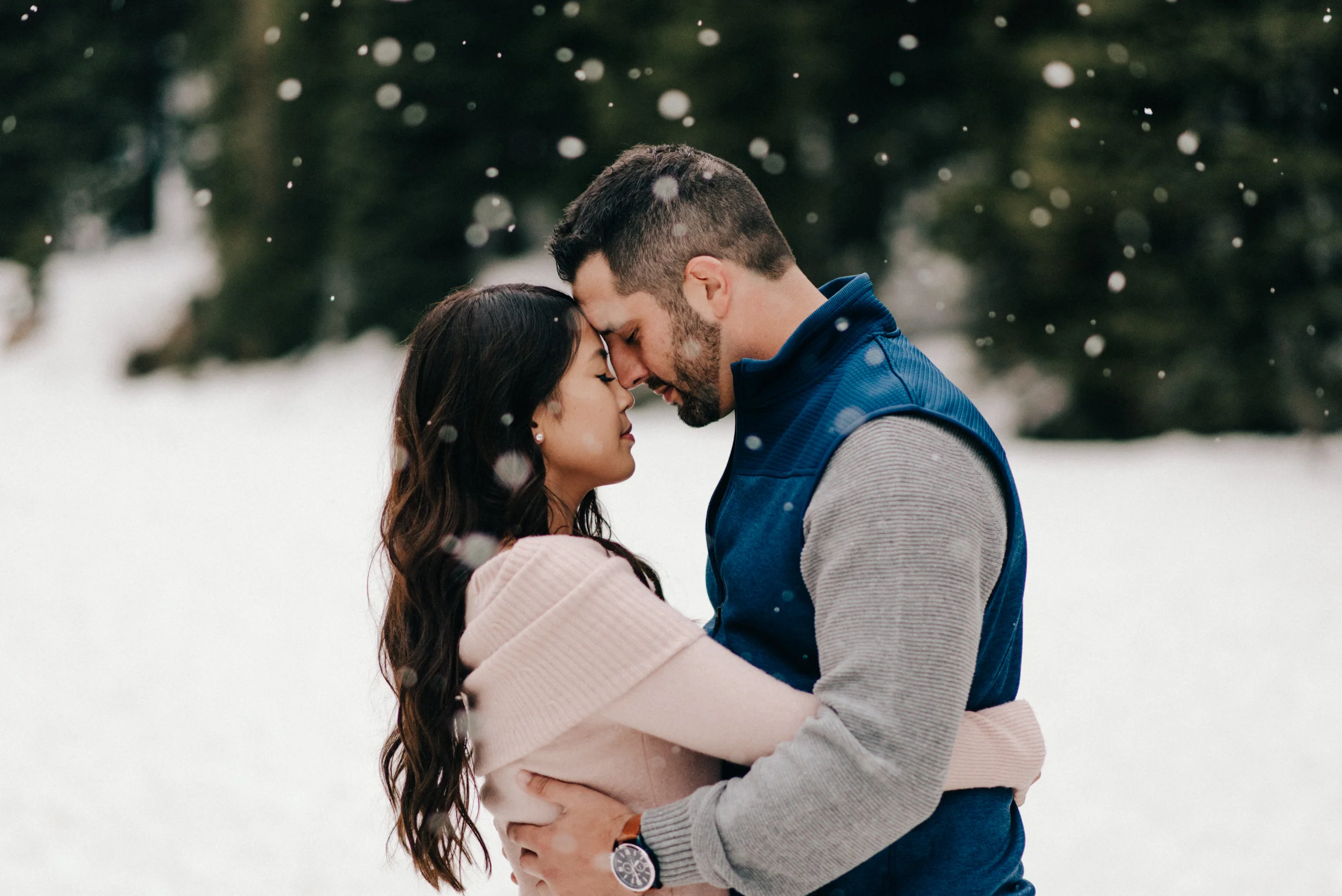Steve & Celina - Winter Park Engagement Session - Snowy Berthod Pass ...
