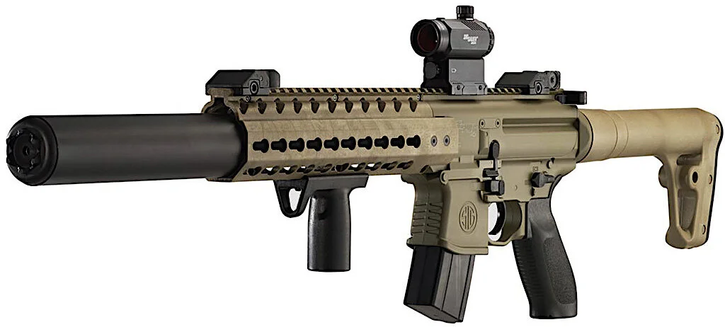 Sig Sauer MCX ASP .177 Caliber CO2 Pellet Rifle Table Top Review ...