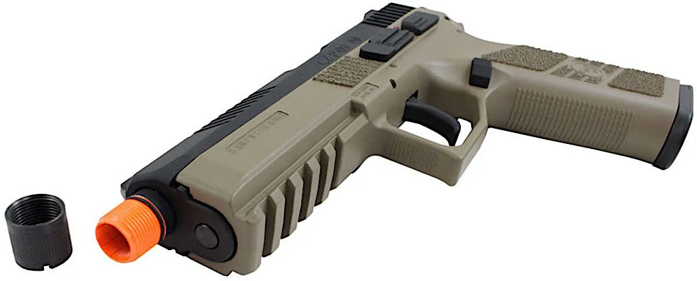 ASG CZ P-09 Threaded Barrel CO2 Blowback Airsoft Pistol Field Test ...