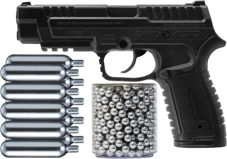 Gamo P-430 CO2 Dual Ammo BB Pellet Pistol Table Top Review — Replica ...