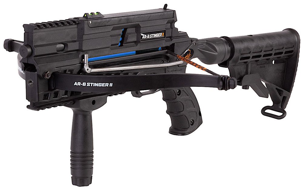 Steambow AR-6 Stinger II Tactical Crossbow Table Top Review — Replica ...