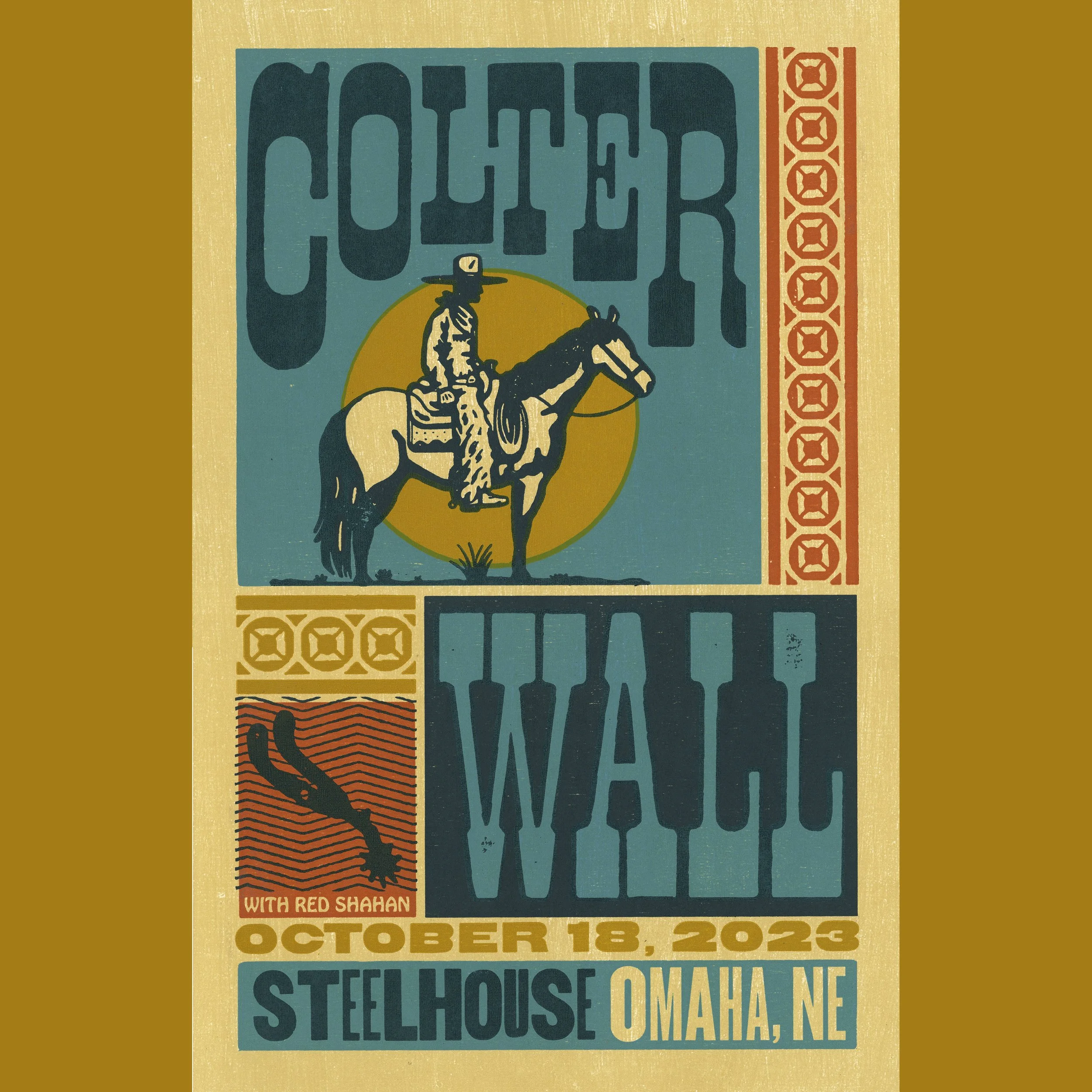Colter Wall (Omaha, NE) Show Poster — Brad Vetter Design