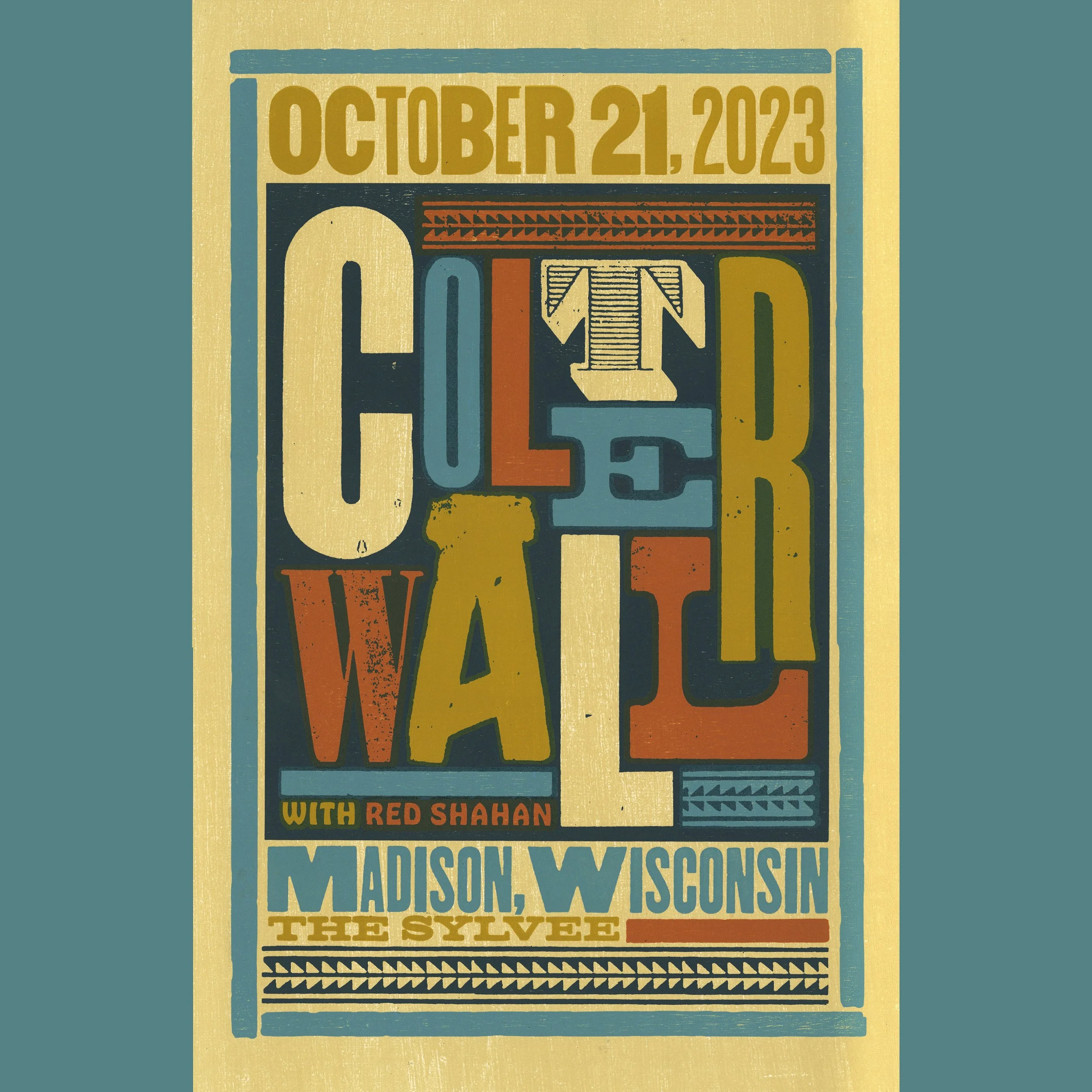 Colter Wall (Madison, WI) Show Poster — Brad Vetter Design
