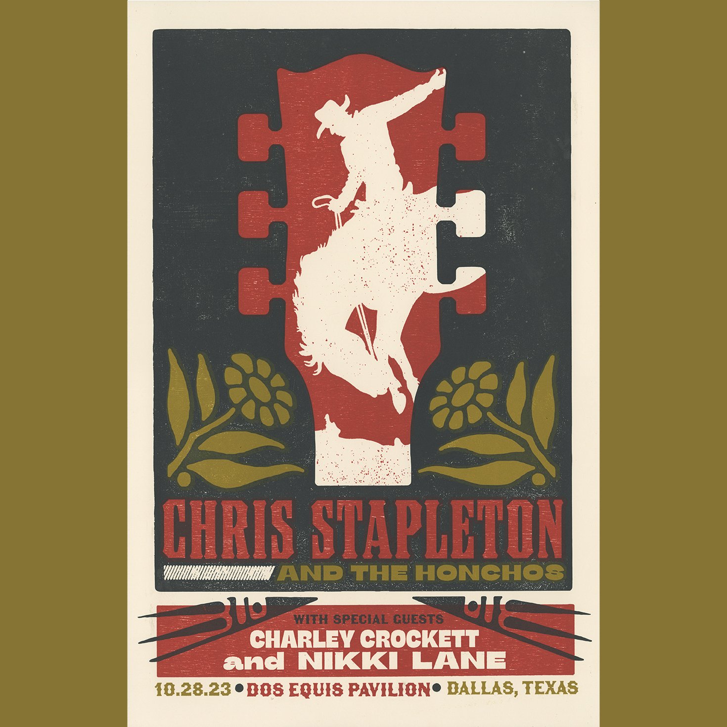 Chris Stapleton (Dallas- 10/28) Show Poster — Brad Vetter Design