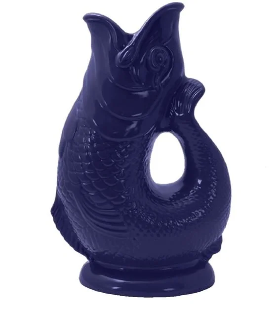 Cobalt Gurgling Fish Pitcher — Homestyle