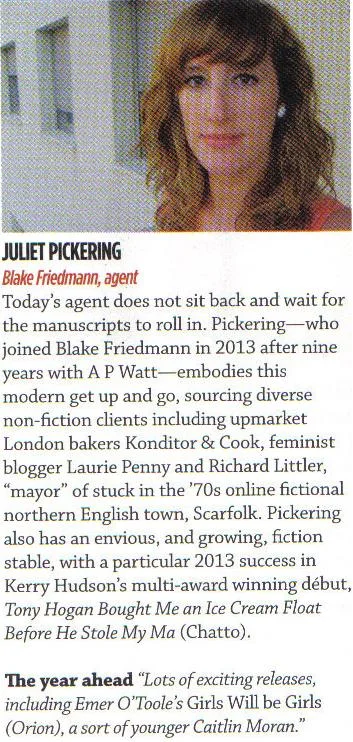 Juliet Pickering named one of The Bookseller's Rising Stars of 2013 ...