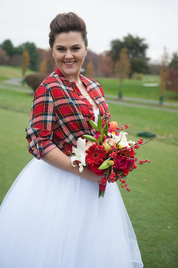 Plaid Wedding Dress
