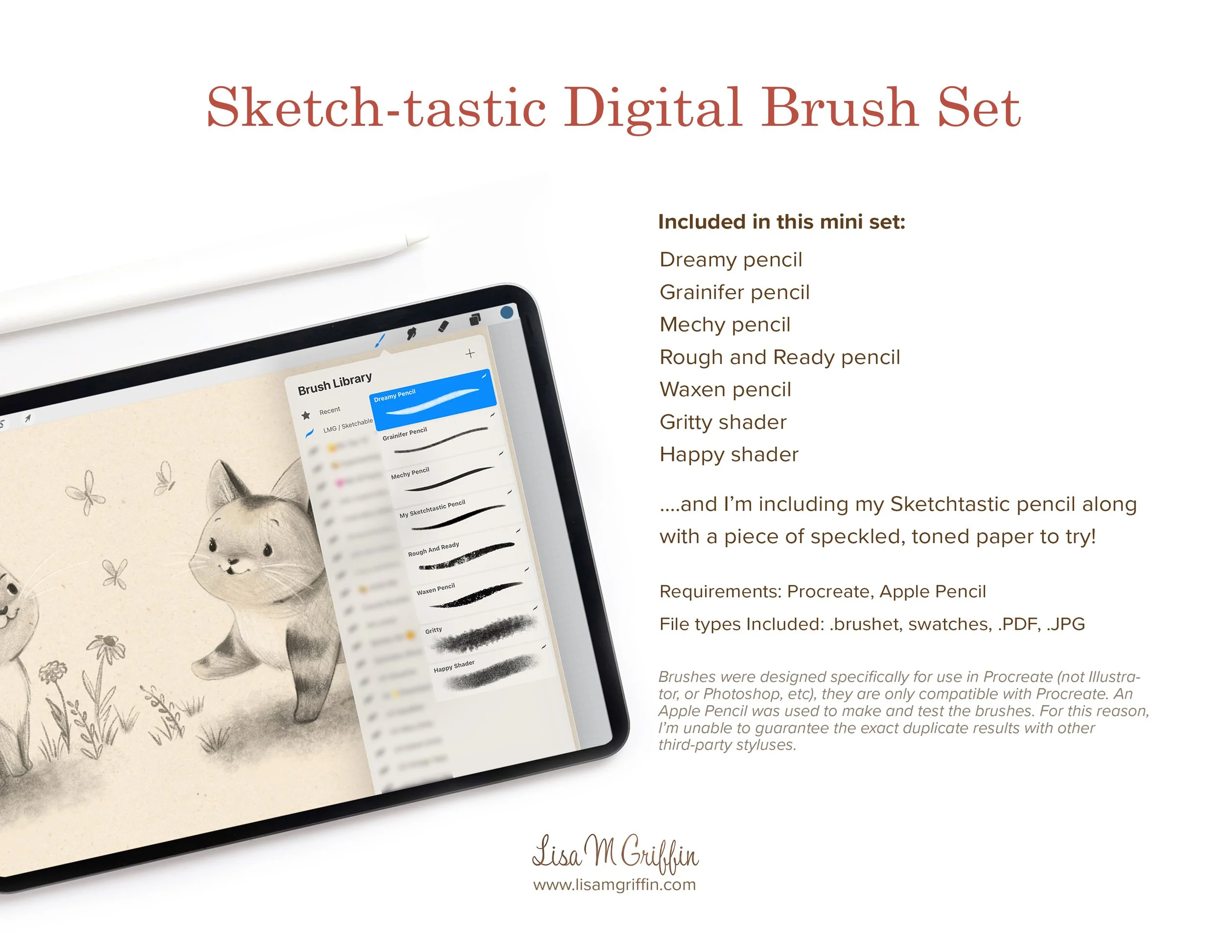 Sketch-tastic Procreate Digital Brush Set — Lisa M. Griffin ...