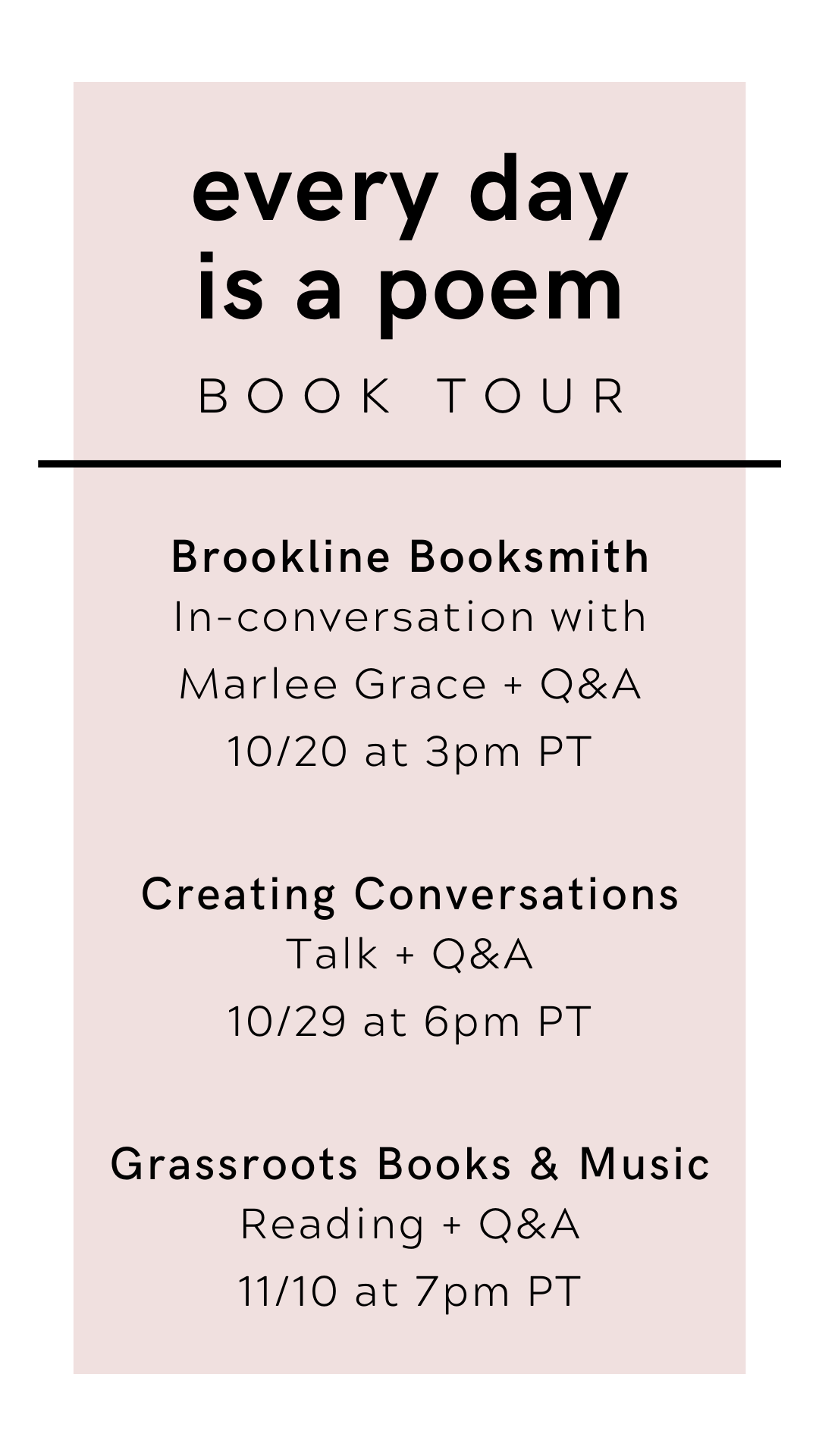 Every Day Is a Poem : Virtual Book Tour — Jacqueline Suskin