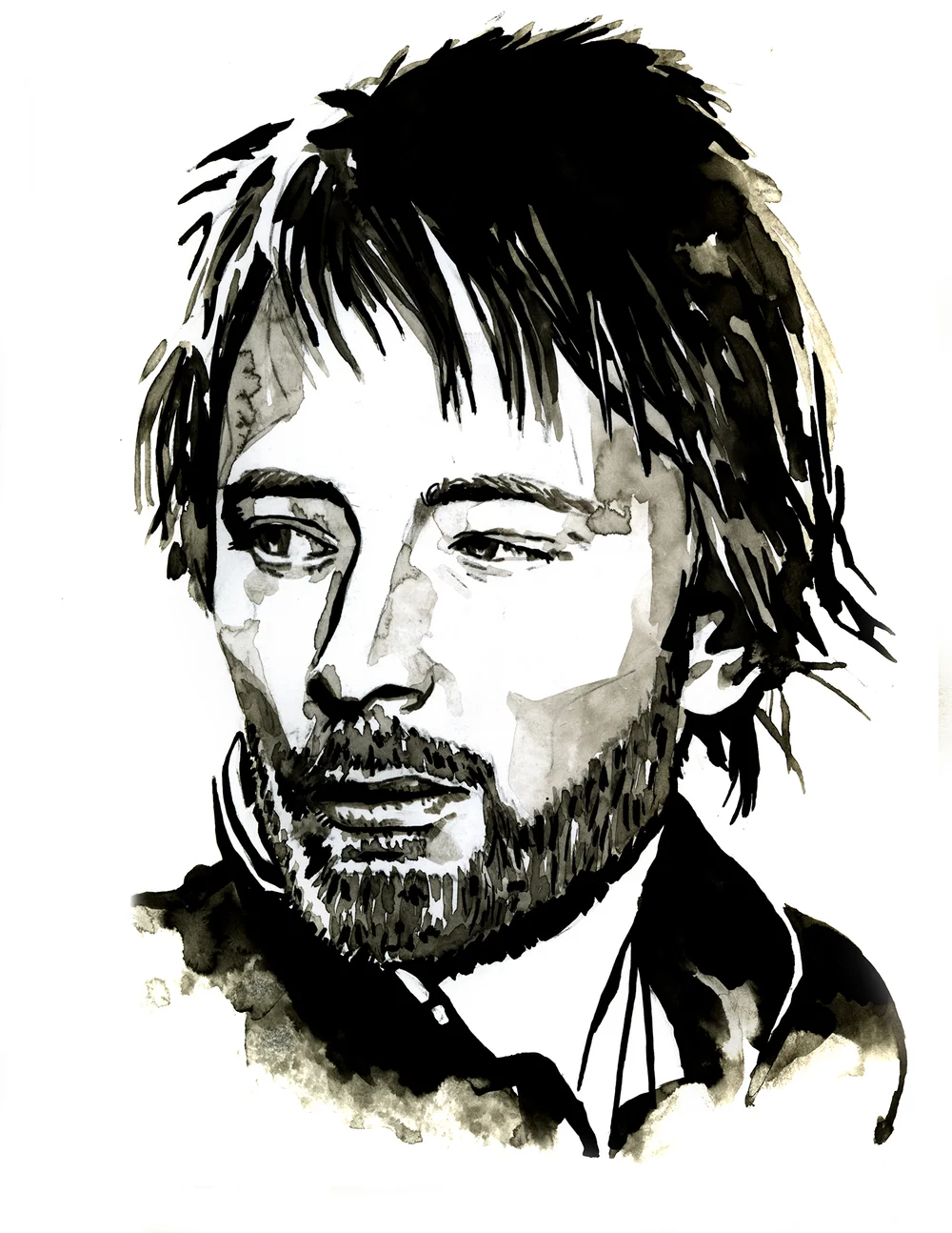 Thom Yorke Photoshop before/after — Jonathan Bruns Fine Art