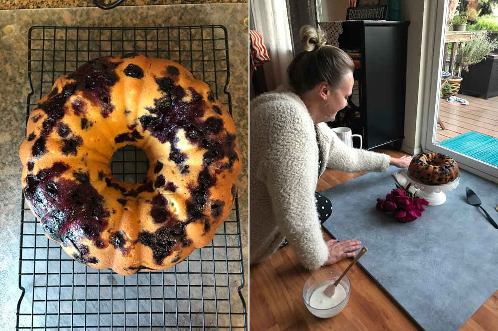 Bellingham Food Photographer Tips Shooting in the Dark Blueberry Bundt Cake