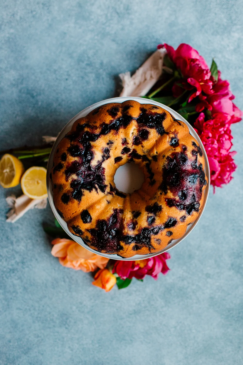Bellingham Food Photographer Tips Shooting in the Dark Blueberry Bundt Cake