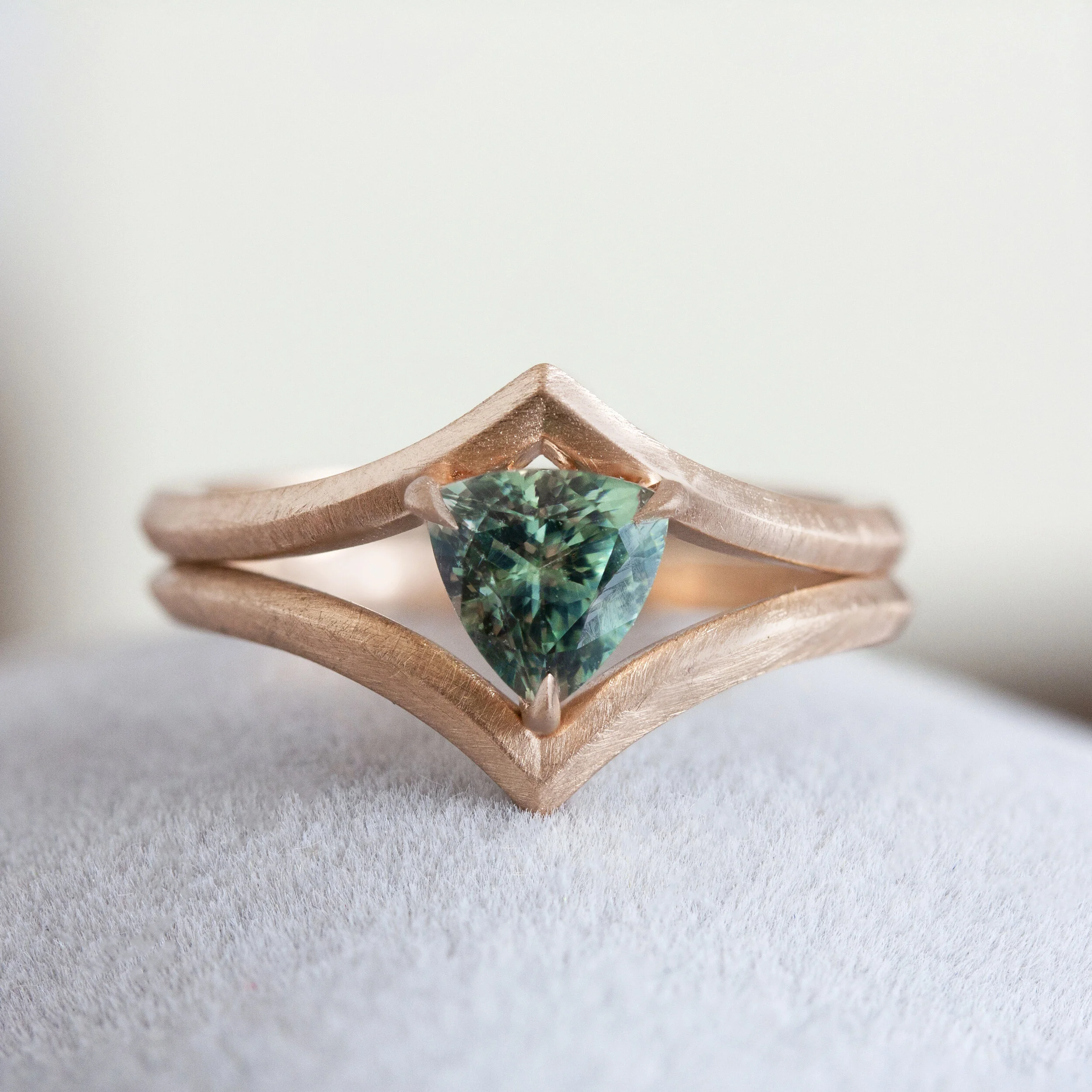 Custom Chevron Engagement Set — Emily Chelsea Jewelry