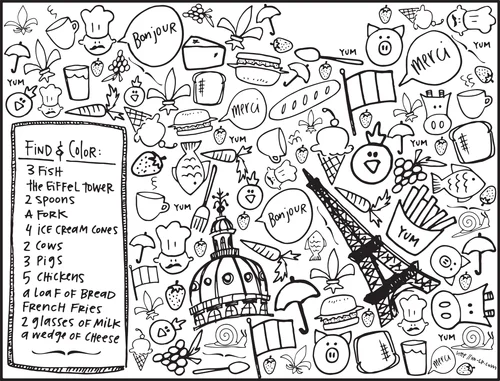 Cafeteria Coloring Pages