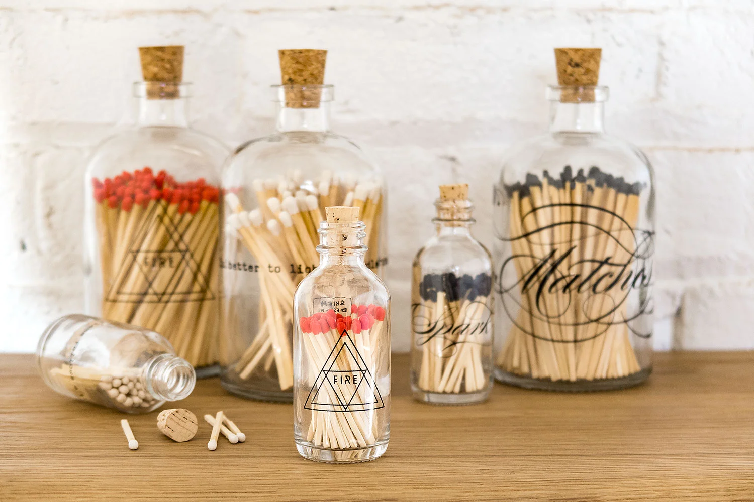 Apothecary Match Bottles, Many Styles - Sizes — Skeem Design