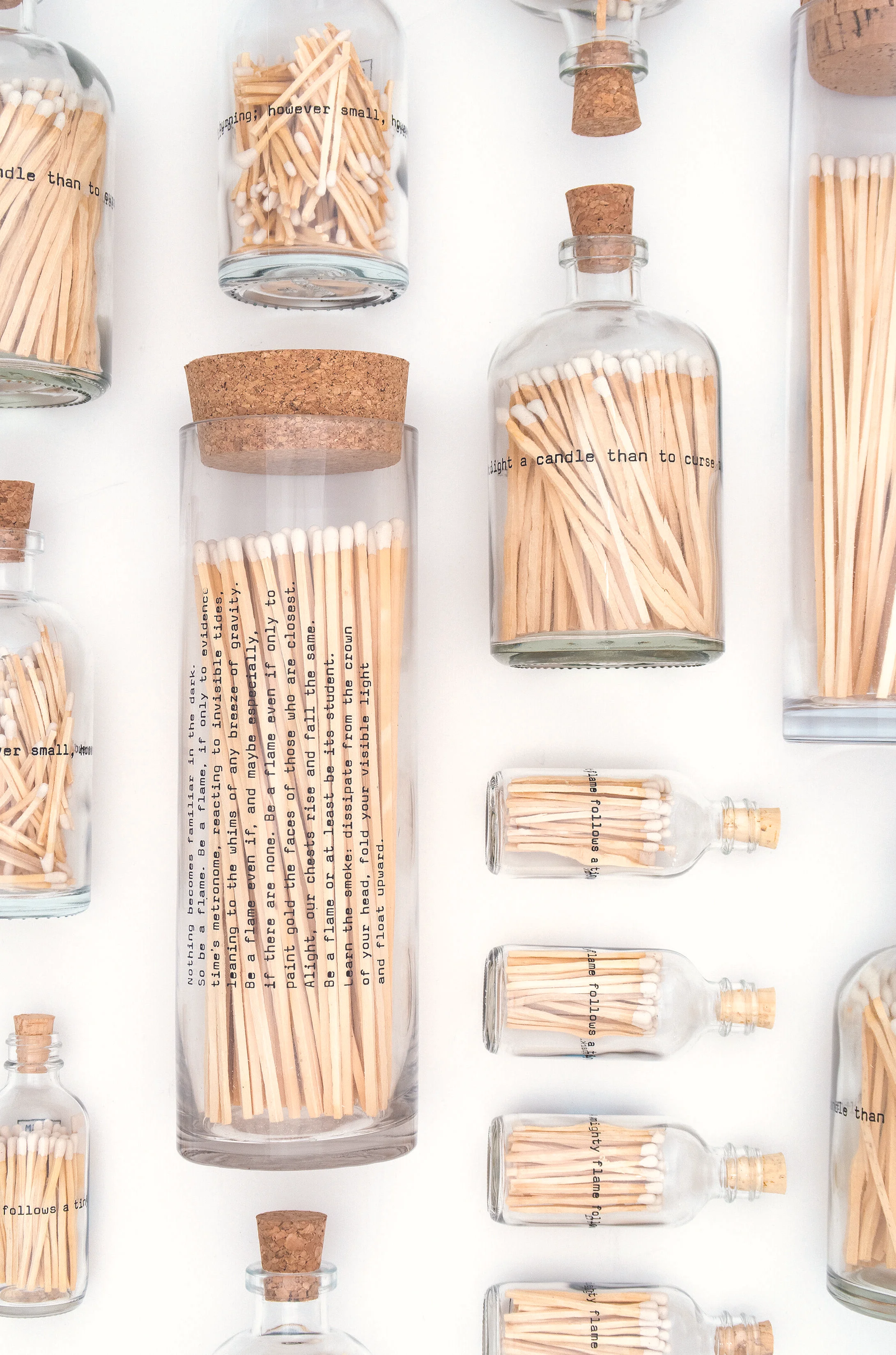 Apothecary Match Bottles, Many Styles - Sizes — Skeem Design