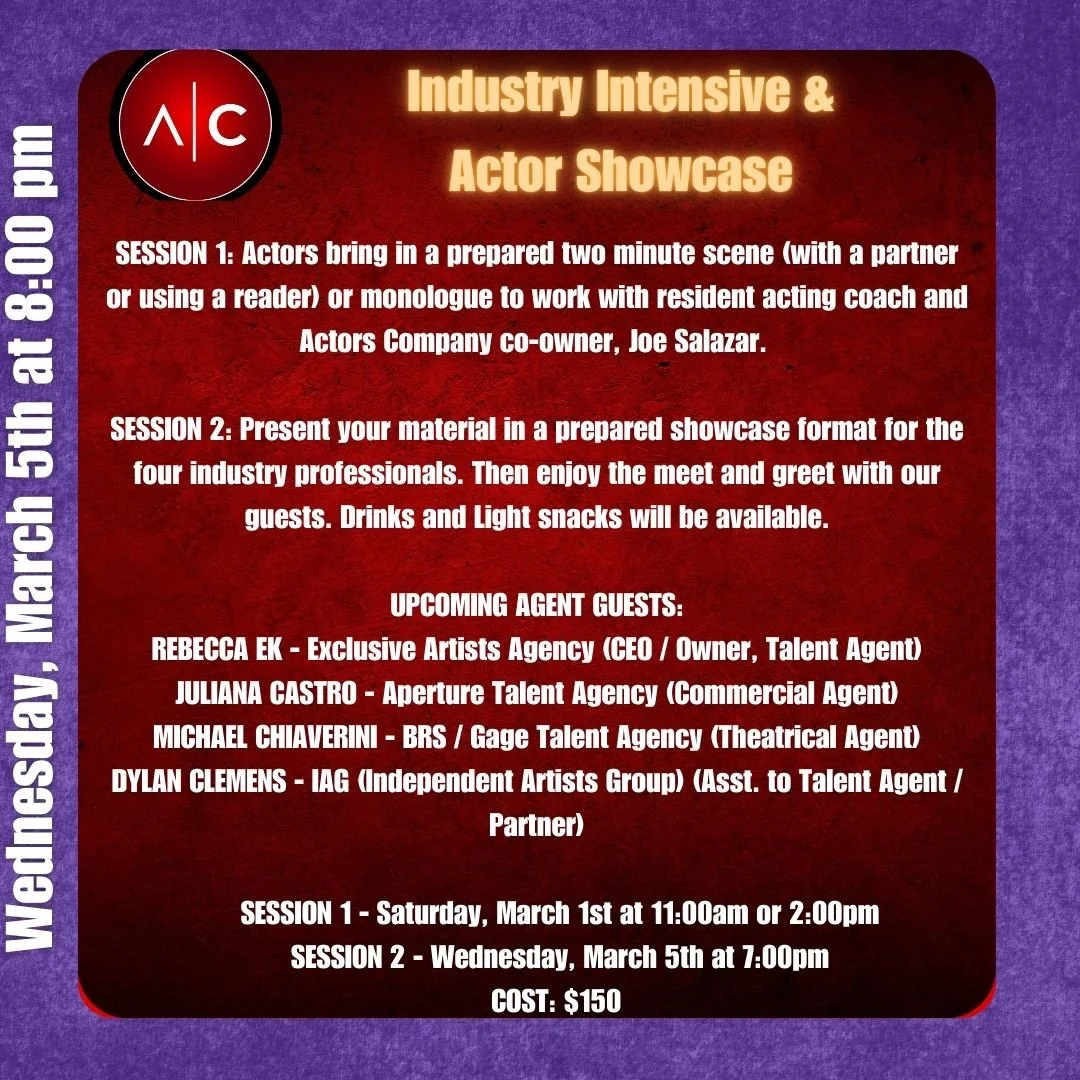 The Actors Company LA | Agent & Manager Showcases, Theater Rentals ...