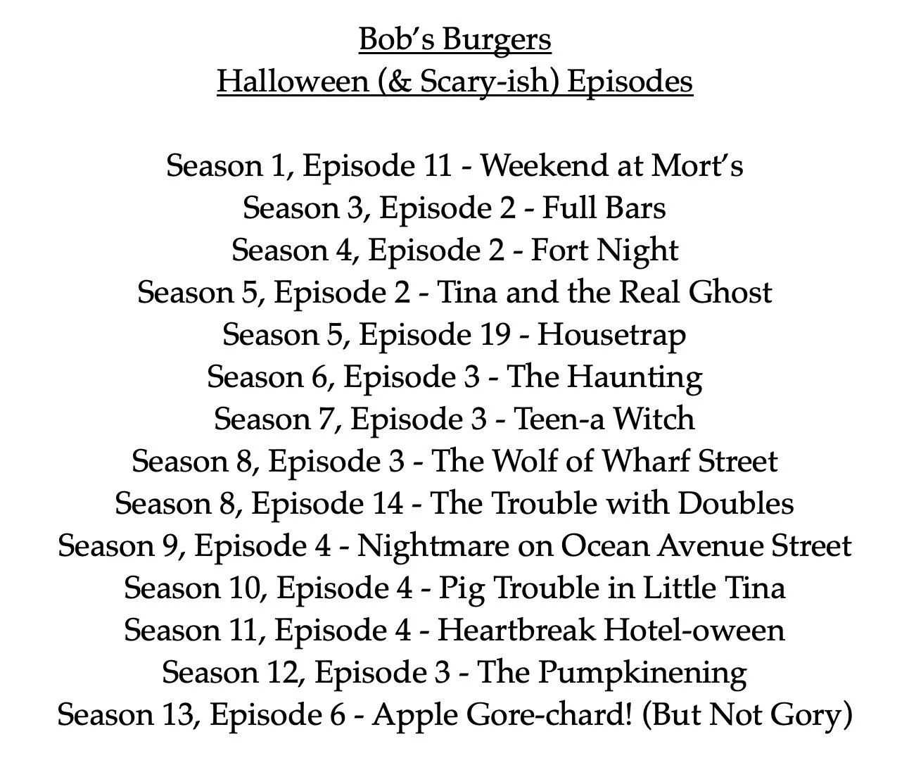 Sitcom Halloween Episodes - The Final Part — LIZ HEATHER