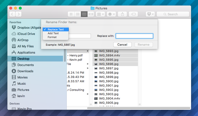 Fastest Way to Batch Rename Files in OS X — Allgaier Consulting, LLC