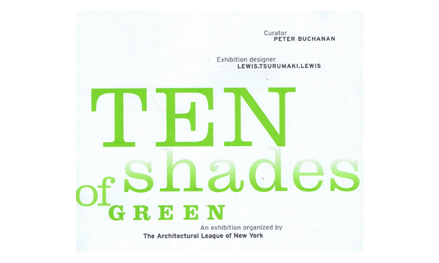 Ten Shades of Green — LTL Architects