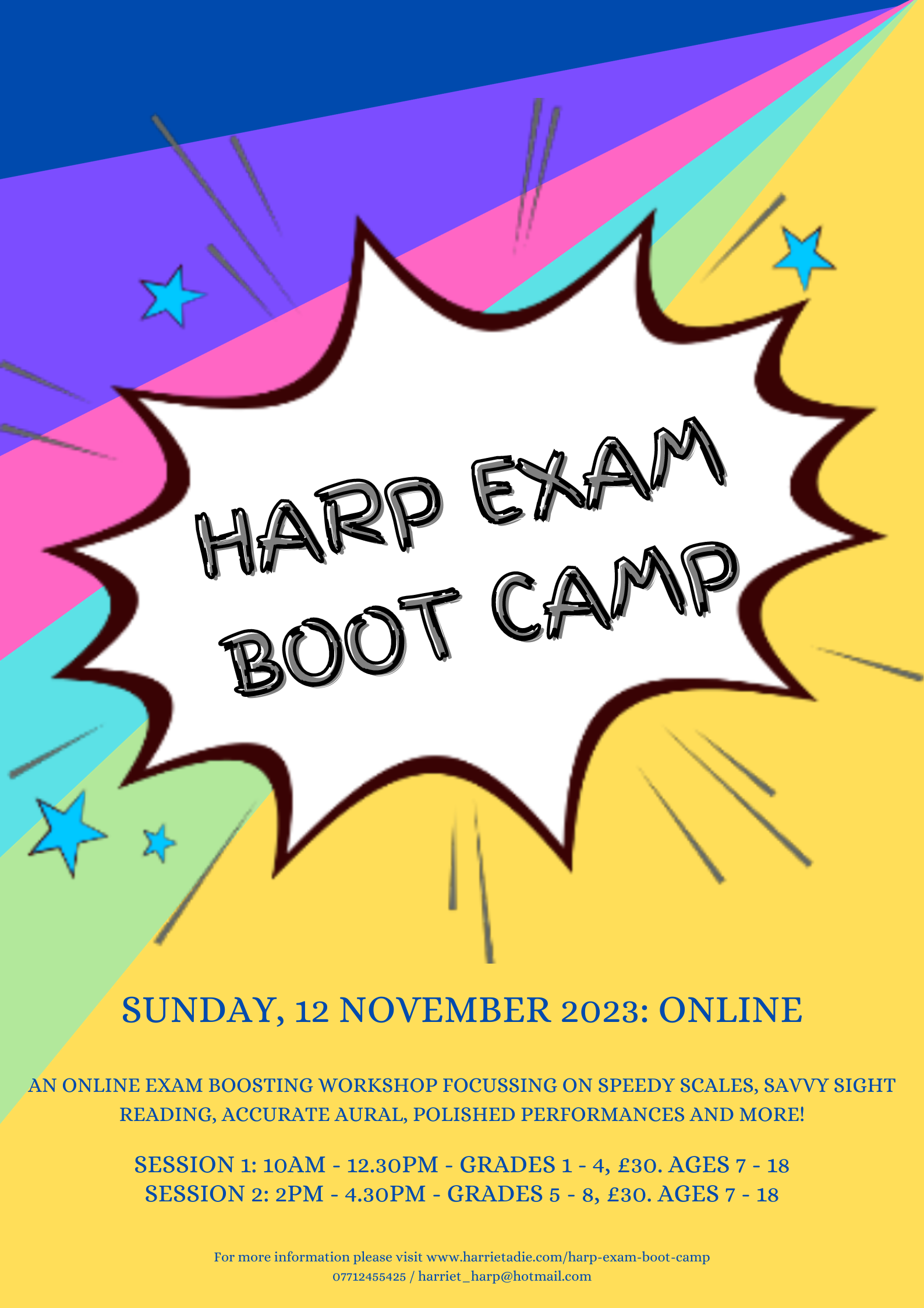 HARP EXAM BOOT CAMP — HARRIET ADIE - HARPIST AND COMPOSER