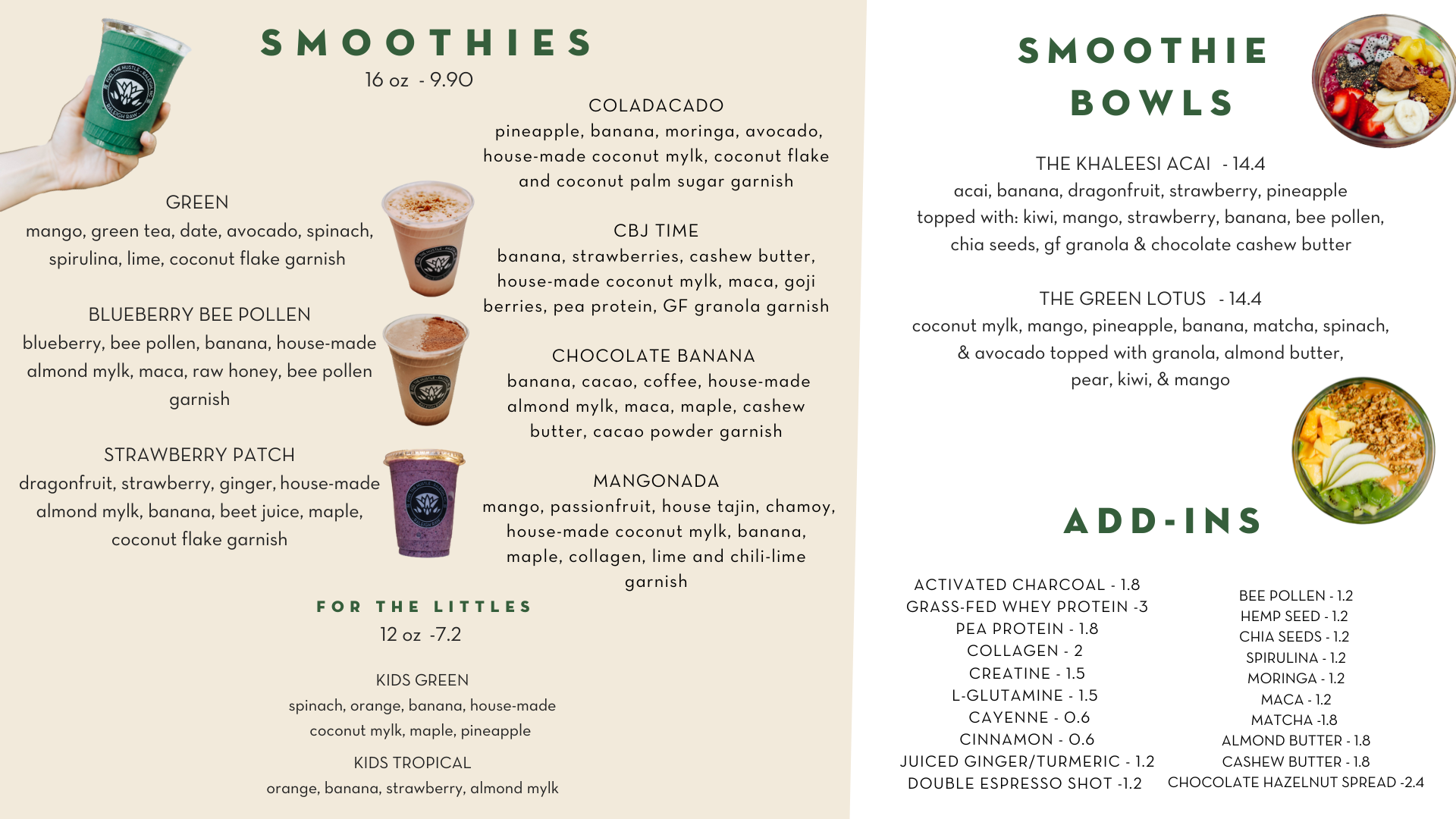 Cafe Menu — Raleigh Raw