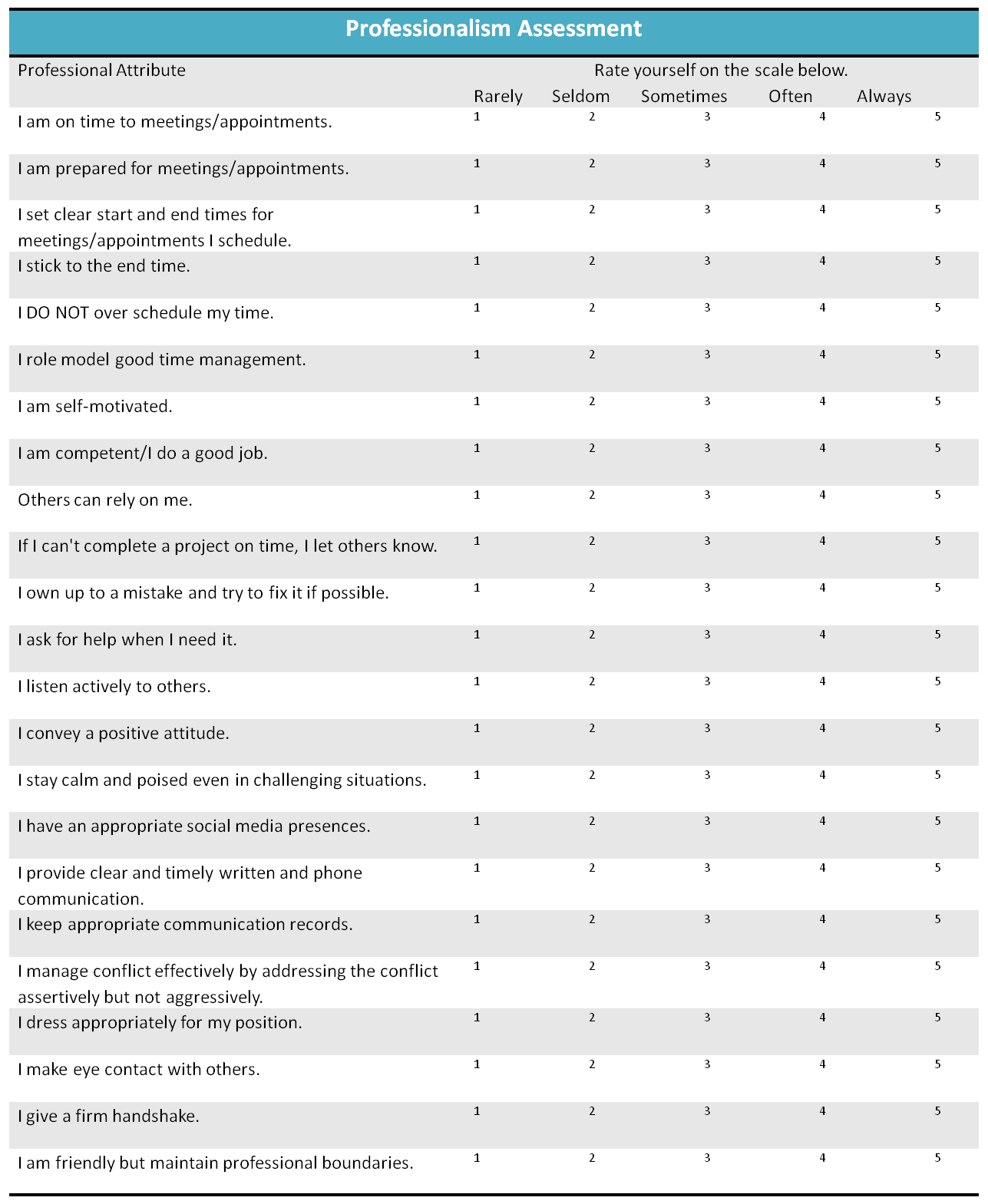 Professionalism Survey — Eduology