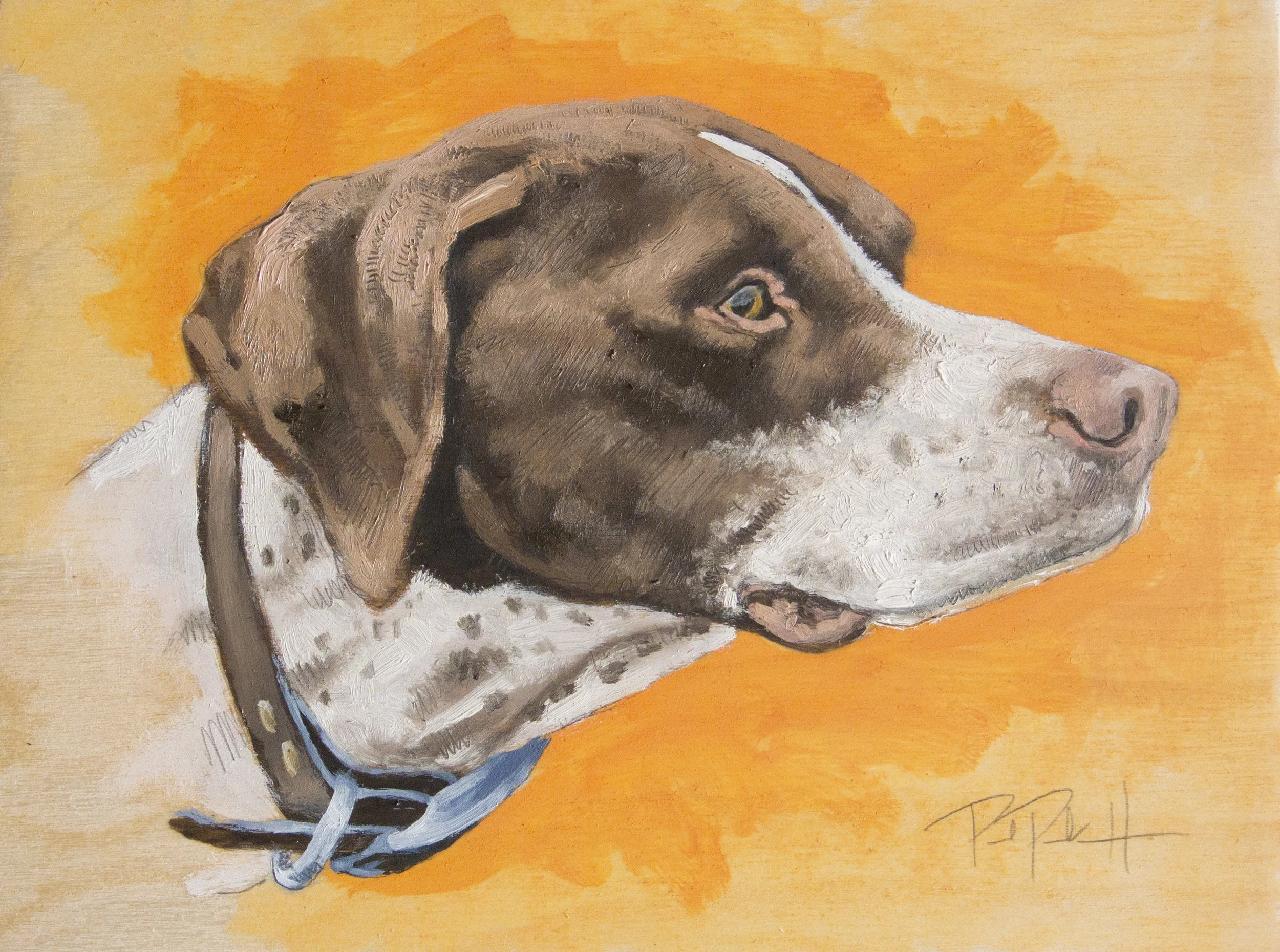 "Pointer Head Study" — Sporting Art of Paul Puckett