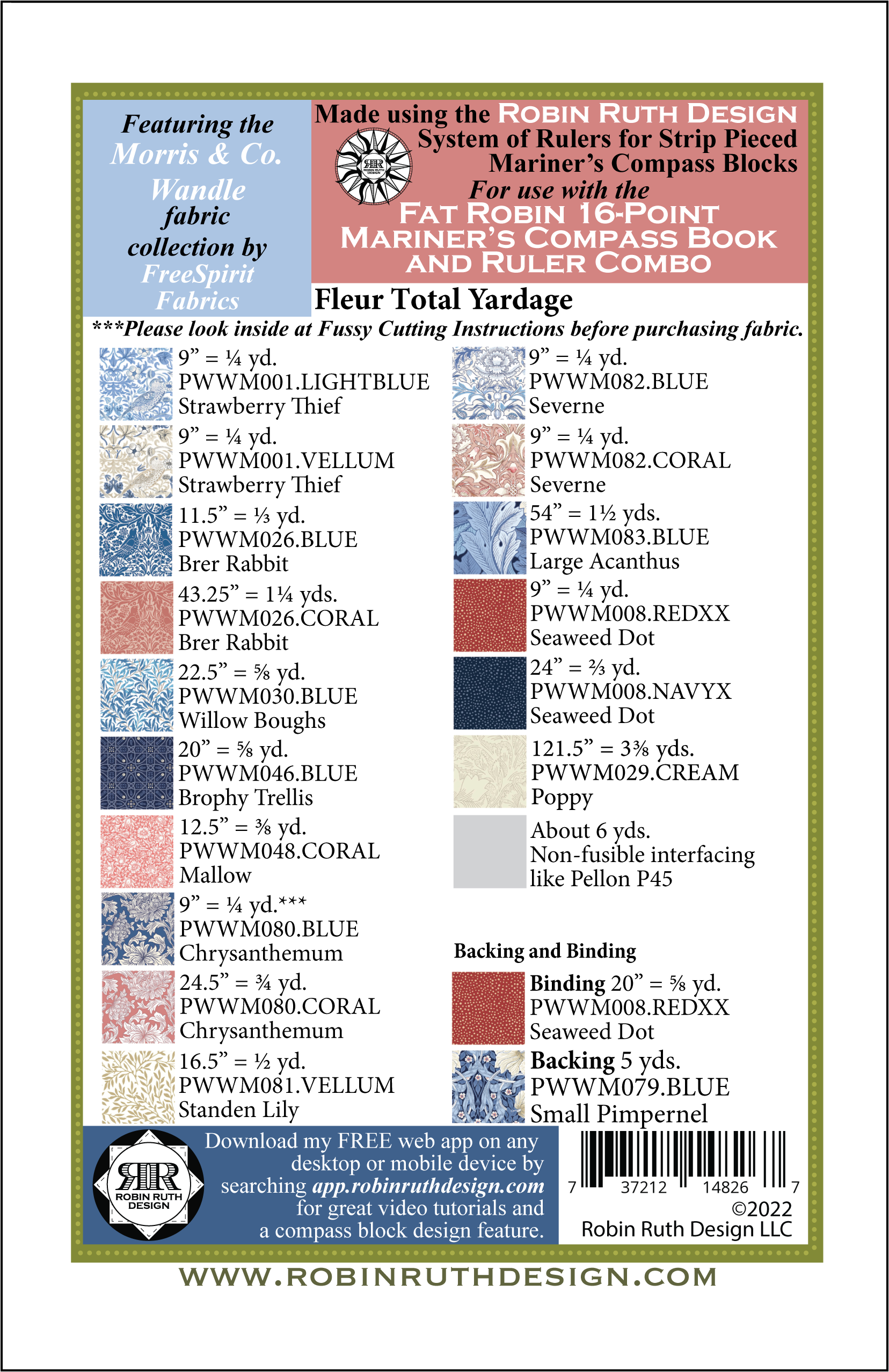 Fleur Quilt Pattern — Robin Ruth Design