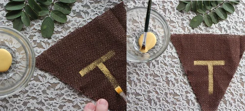 DIY Burlap Bunting — Needles + Leaves