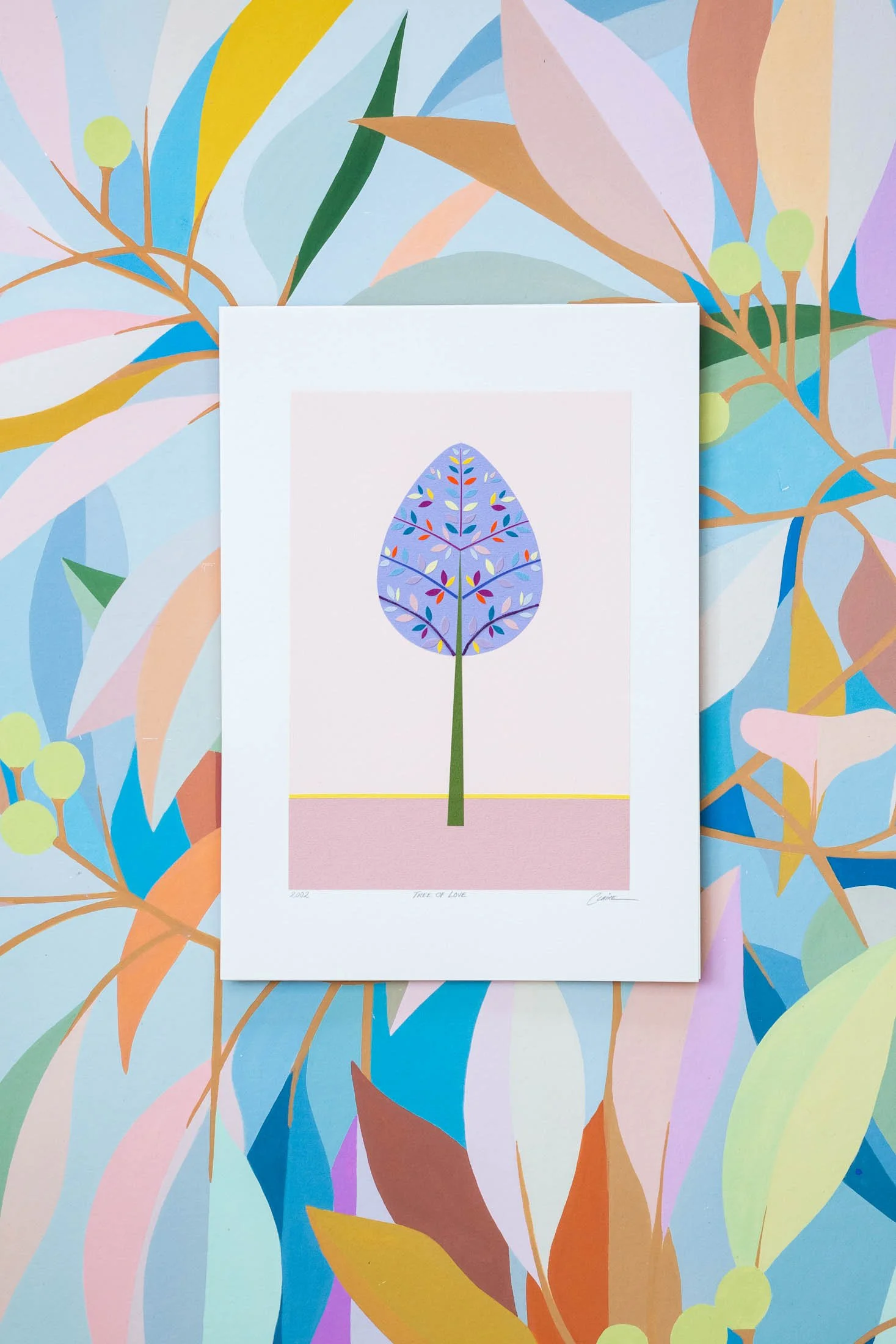 Original Paper Collage - Unframed - 'Tree of Love' — CLAIRE ISHINO