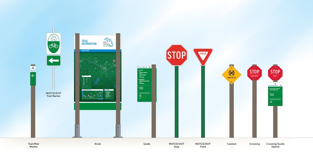 Great Lake to Lake Trails Wayfinding — Gene Ullery-Smith, Graphic Designer