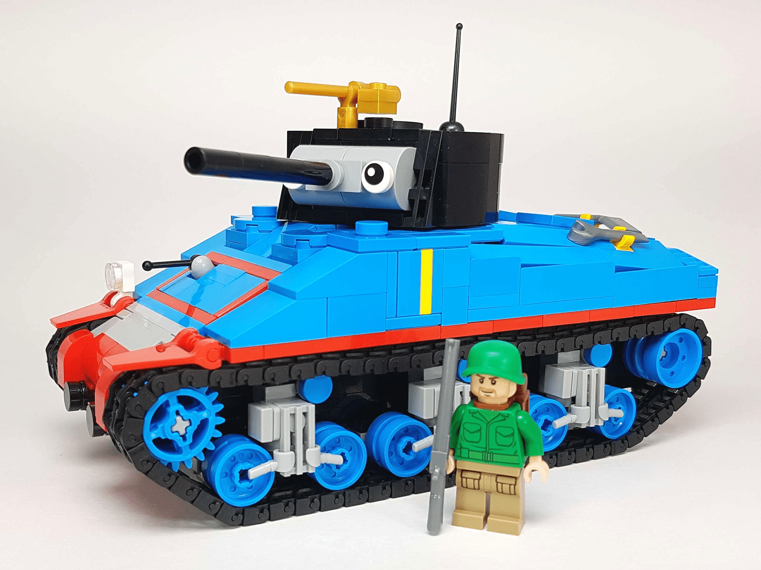 Thomas the Tank: A Sherman WWII Tank in Primary Colors - BrickNerd ...