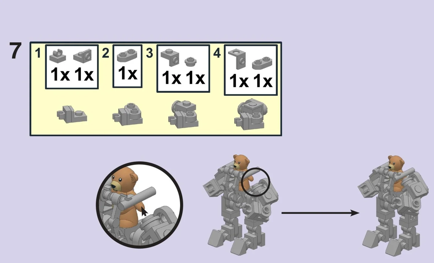 Build a Bear Mech: Instructions for a LEGO Teddy Bear Mech - BrickNerd ...